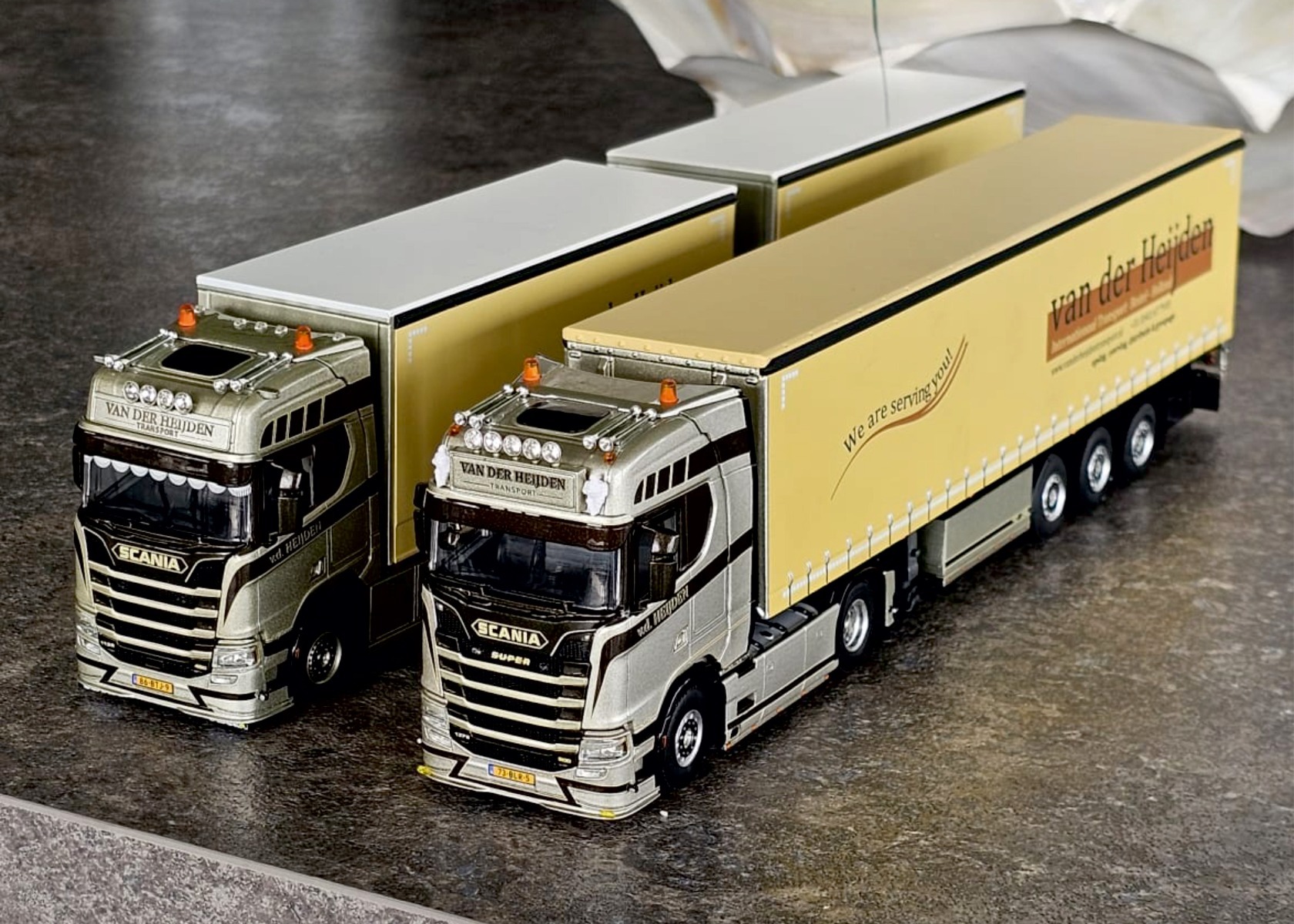 Scania 137R 450 6x2 combi van der Heijden Transport & Scania 137S 500 ...